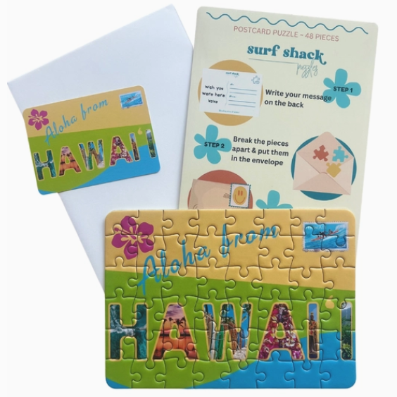 Aloha from Hawaii Postcard Puzzle by Surf Shack Puzzles | cribhawaii.com